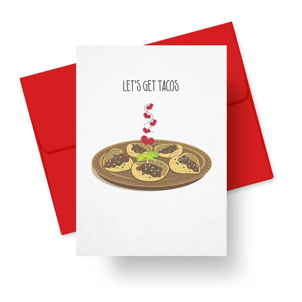 Let’s Get Tacos - Funny Love Card for Taco Lovers | Paper Tacos – Paper ...