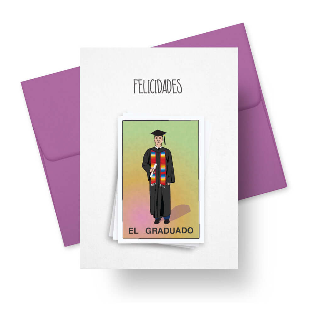 Spanish Graduation Greeting Card - El Graduado – Paper Tacos Spanish ...