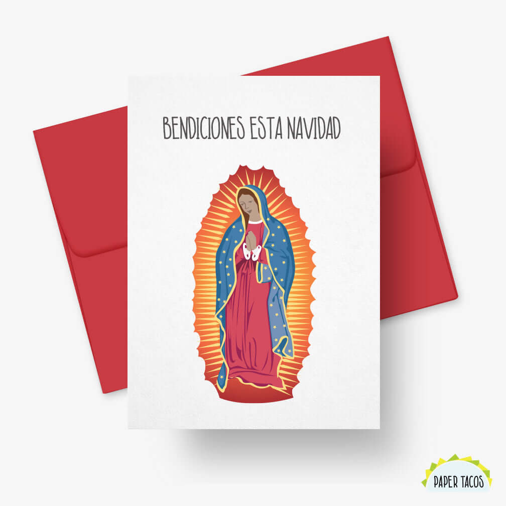 Spanish Christmas Greeting Cards - Bendiciones Esta Navidad – Paper ...