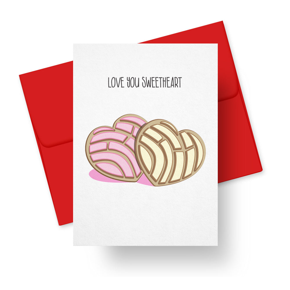 Love You Sweetheart - Cute Concha Love Card | Paper Tacos – Paper Tacos ...