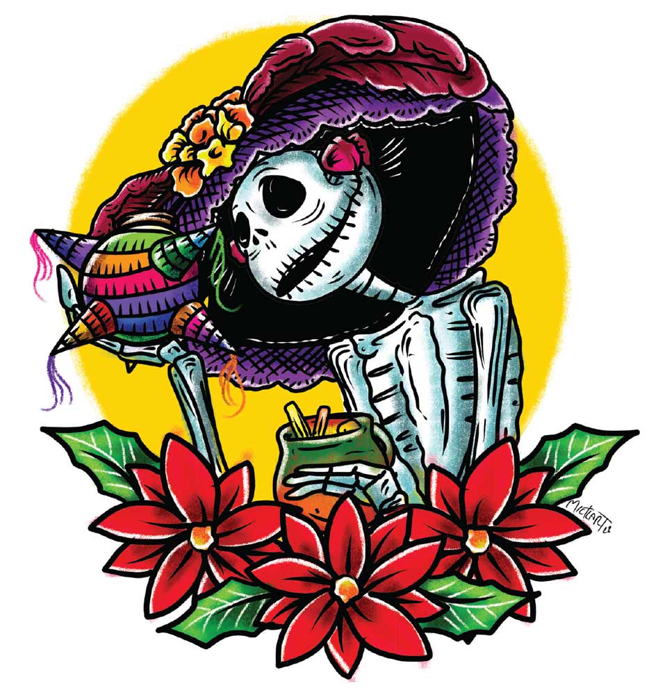 Catrina Navidad - Christmas Card – Paper Tacos Spanish Greeting Cards
