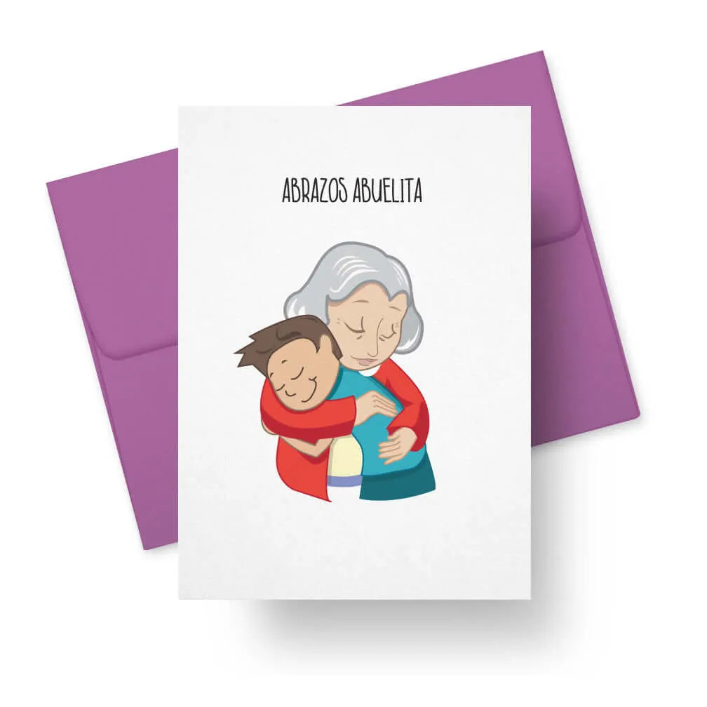 Abrazos Abuelita Boy Spanish Mother S Day Card For Grandma Paper