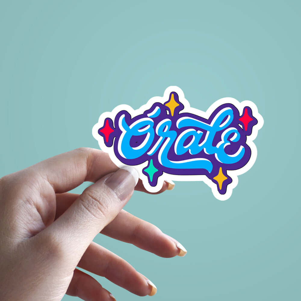 Orale Sticker – Paper Tacos Spanish Greeting Cards