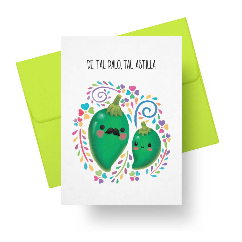 De tal palo, tal astilla - Spanish fathers day card – Paper Tacos ...